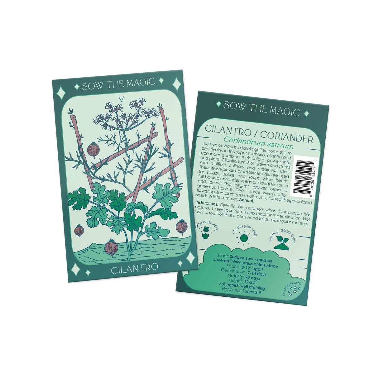 Cilantro Coriander Tarot Seed Packet | Sow the Magic