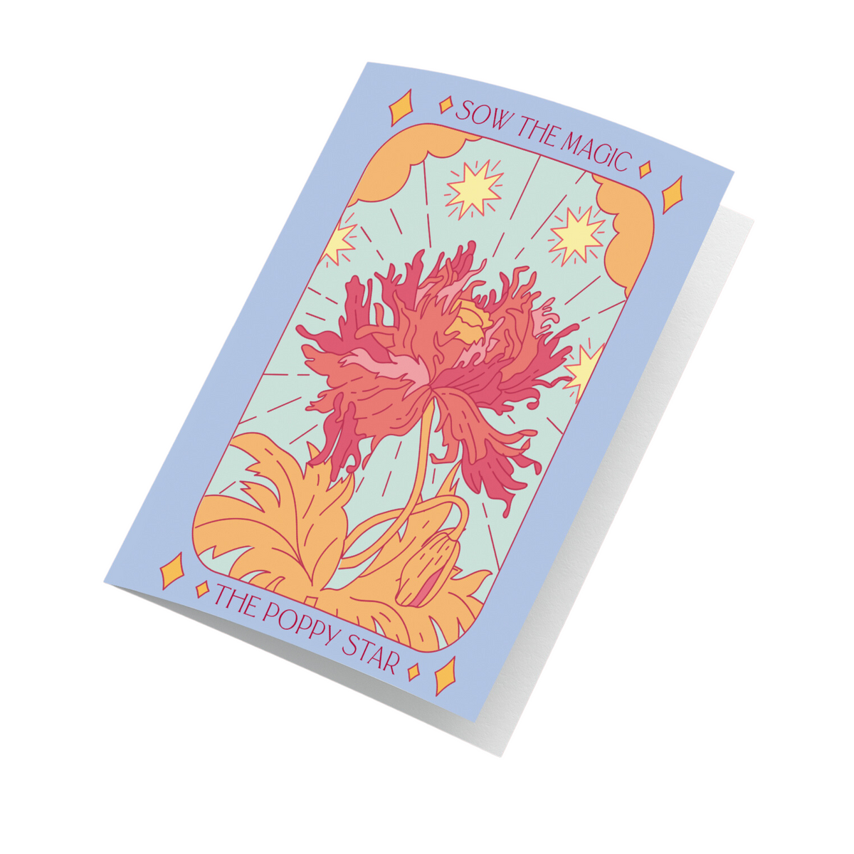The Poppy Star Botanical Tarot Greeting Card | Sow the Magic