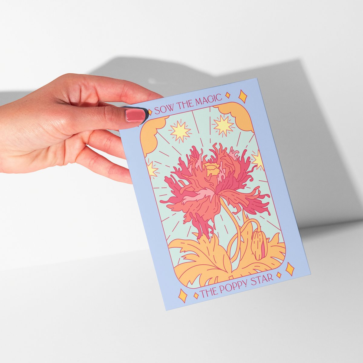 The Poppy Star Botanical Tarot Greeting Card | Sow the Magic