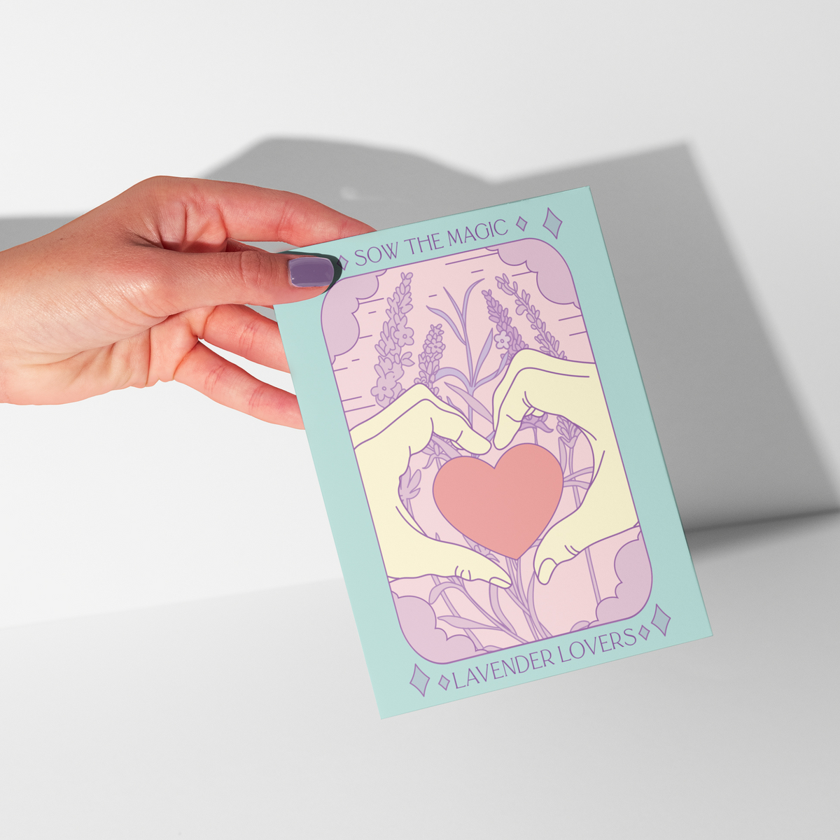 Lavender Lovers Botanical Tarot Greeting Card | Sow the Magic