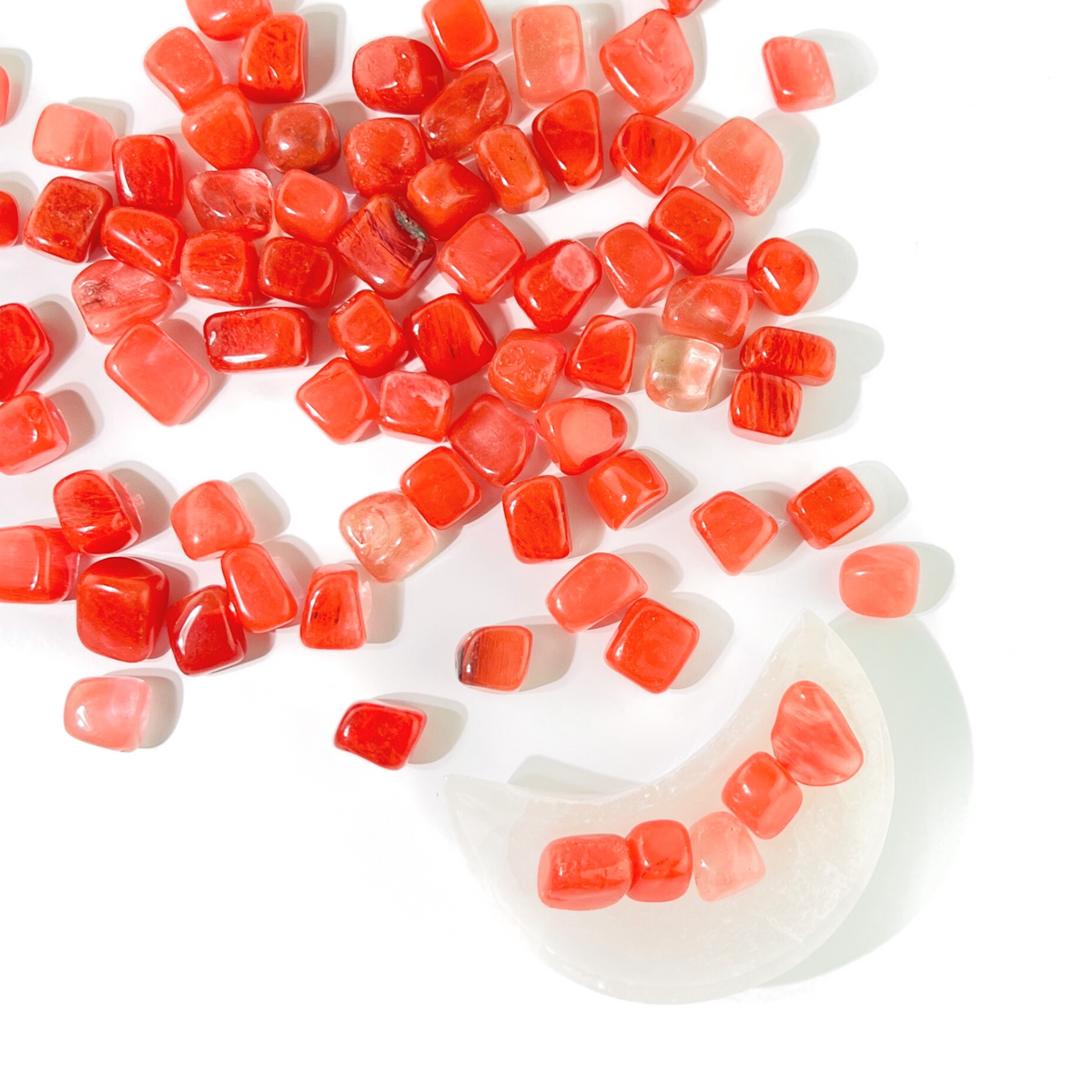 Tumbled Cherry Quartz Gemstones Square Crystal Loose | Sow the Magic