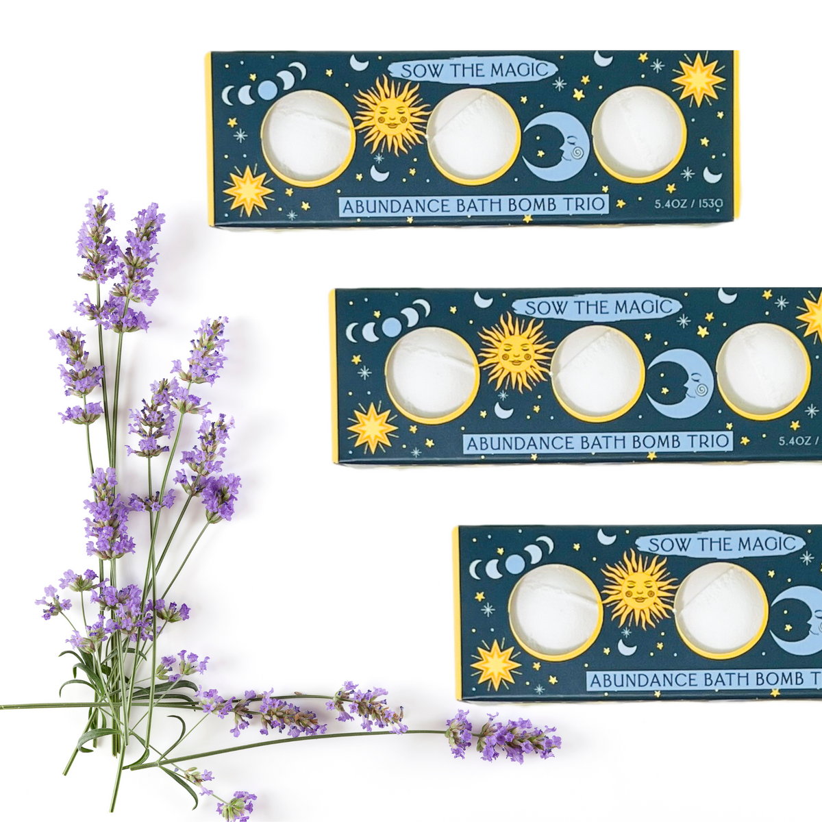Moon Phase Abundance Bath Bomb Trio | Sow the Magic