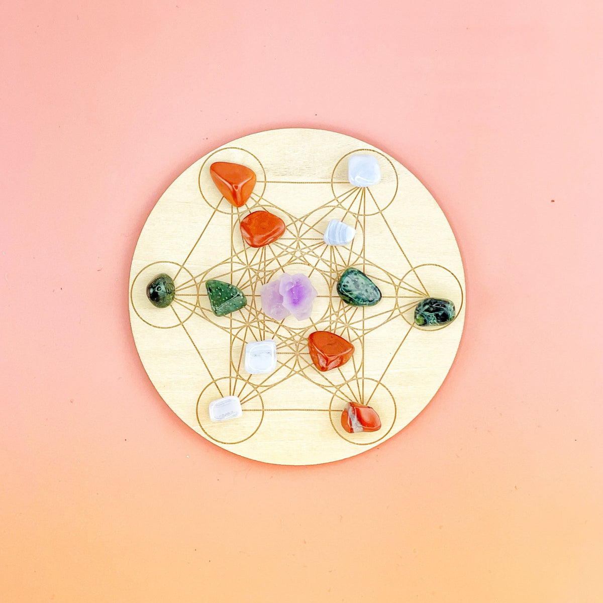 Energy Merkaba Metatron's Crystal Grid Board | Sow the Magic